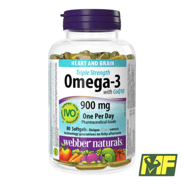 Webber Naturals Triple Strength Omega-3 with CoQ10 EPA/DHA 900 mg ...