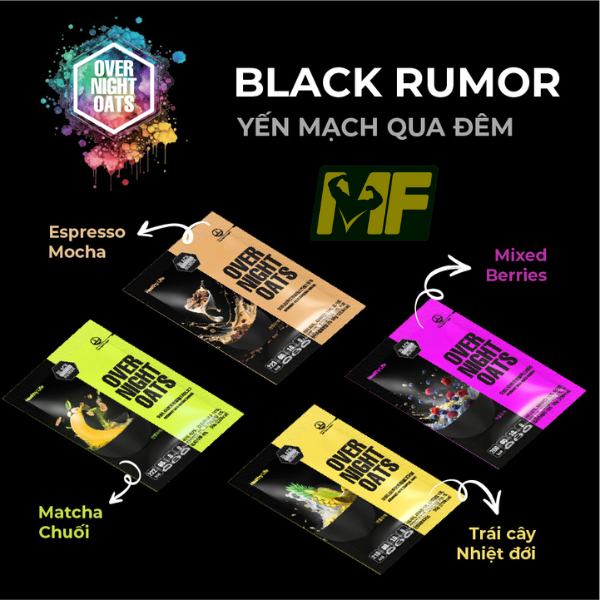 Yến Mạch Qua Đêm BLACK RUMOR Gói 50g- Yến mạch ăn kiêng mix sẵn tiện ...